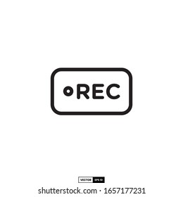 Rec Button Icon Design Inspiration Vector Stock Vector (Royalty Free ...