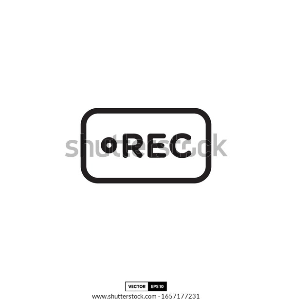 Rec Button Icon Design Inspiration Vector Stock Vector (Royalty Free ...