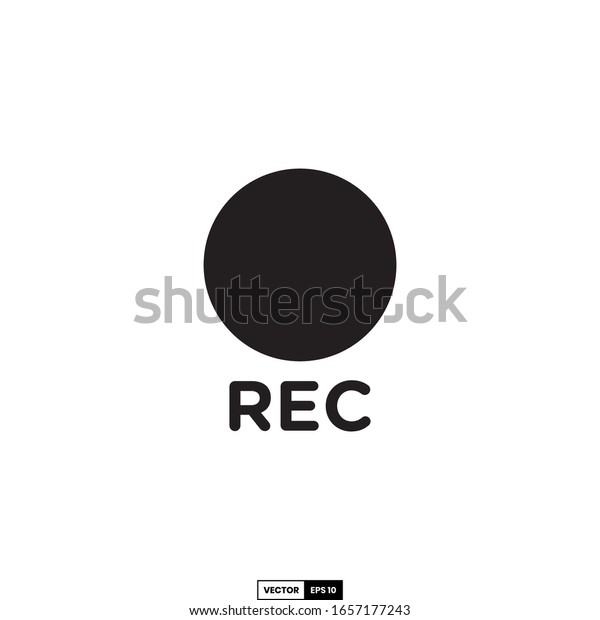 icono de botón rec, plantilla de: vector de stock (libre de regalías ...
