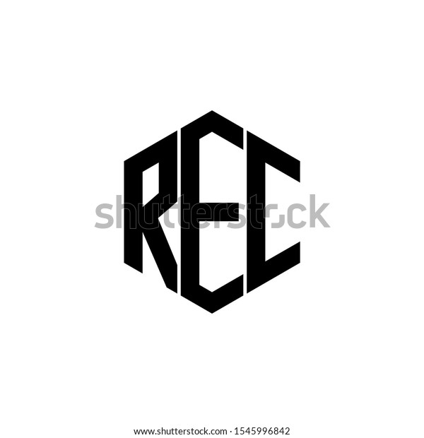 Rec Letter Logo Design Polygon Monogram Stock Vector (Royalty Free ...