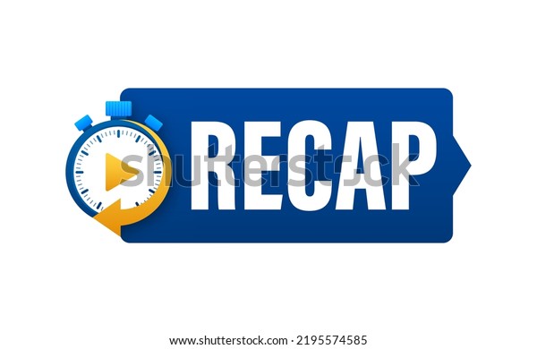 Recap Video Play Button Replay Watching Stock Vector (Royalty Free ...