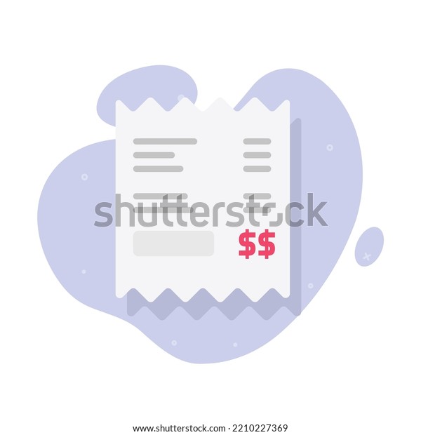 Receipt Bill Paper Icon Vector Digital Stock Vector (Royalty Free ...