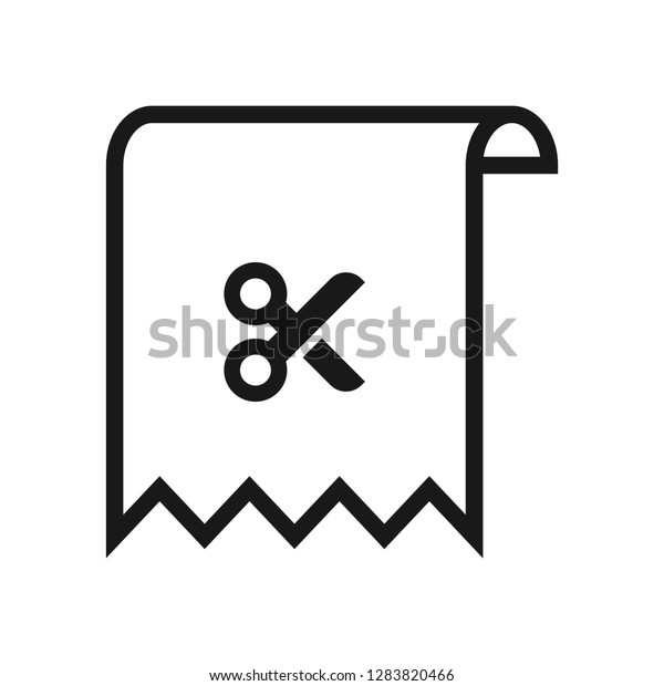 Receipt Cut Icon Stock Vector (Royalty Free) 1283820466 | Shutterstock