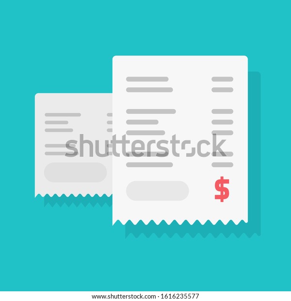 Receipt Pay Paper Bill Payment Vector Stock Vector (Royalty Free ...