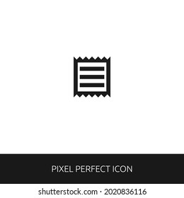Receipt Pixel Perfect Icon Web App Stock Vector (Royalty Free ...