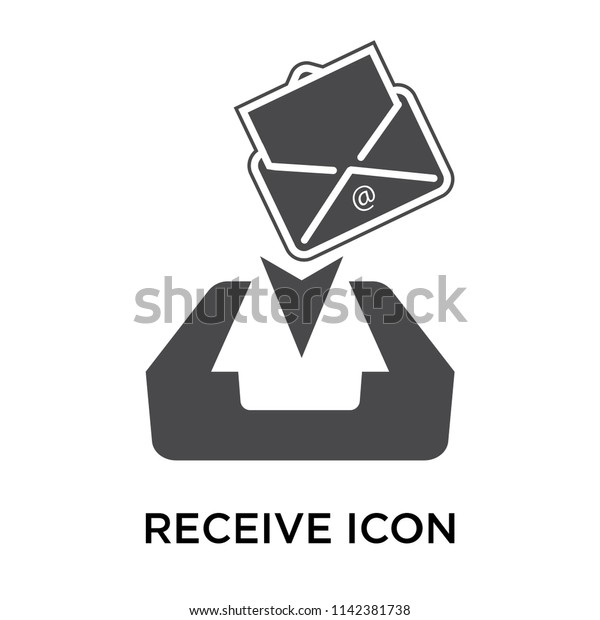 Receive Icon Vector Isolated On White Stock Vector (Royalty Free ...