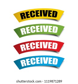 Received Realisticsticker Tag Setvector Illustration Stock Vector ...