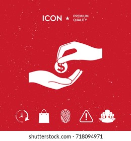 Receiving Money Icon Stock Vector (Royalty Free) 718094971 | Shutterstock