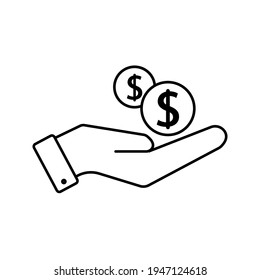 Receiving Money Icon Vector Illustration On Stock Vector (Royalty Free ...