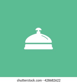 Reception Bell Icon On Green Background Stock Vector (Royalty Free ...