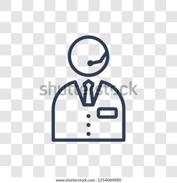 Receptionist Icon Trendy Linear Receptionist Logo Stock Vector (Royalty ...