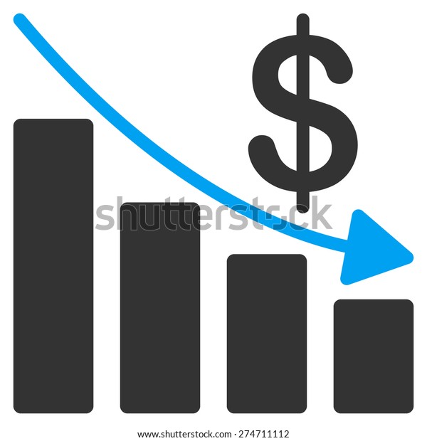 Recession Icon This Isolated Flat Symbol Stock Vector (Royalty Free ...