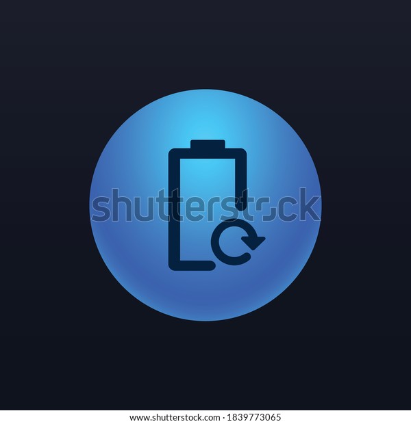 Recharge Battery App Icon Button Stock Vector (Royalty Free) 1839773065 ...