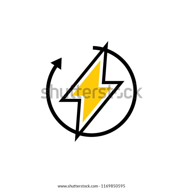 Recharging Logo Icon Template Vector Icon: стоковая векторная графика ...