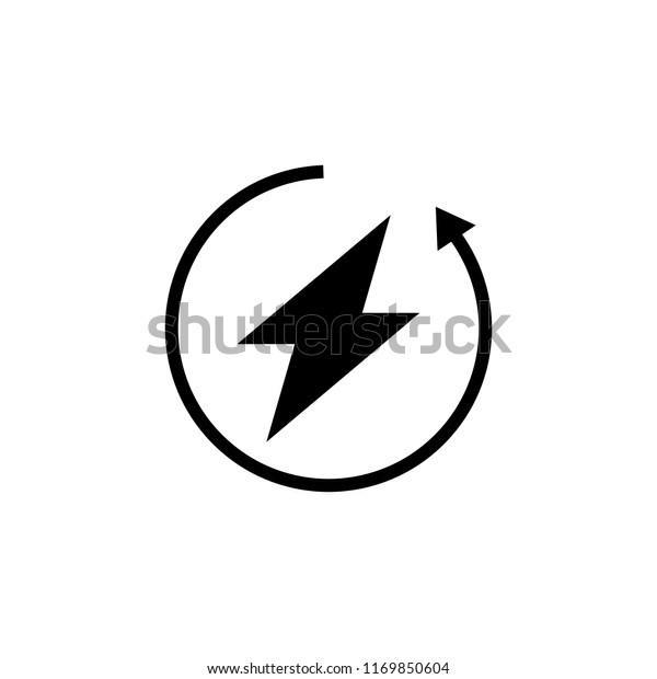 Recharging Logo Icon Template Vector Icon 스톡 벡터(로열티 프리) 1169850604 ...