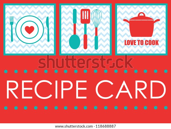 Recipe Card Design Vector Illustration Stock Vector (Royalty Free ...