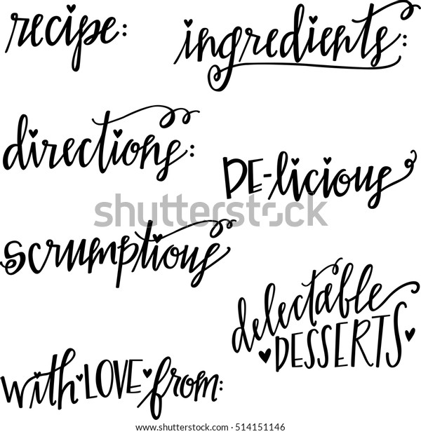 Recipe Card Headings Stock Vector (Royalty Free) 514151146 | Shutterstock