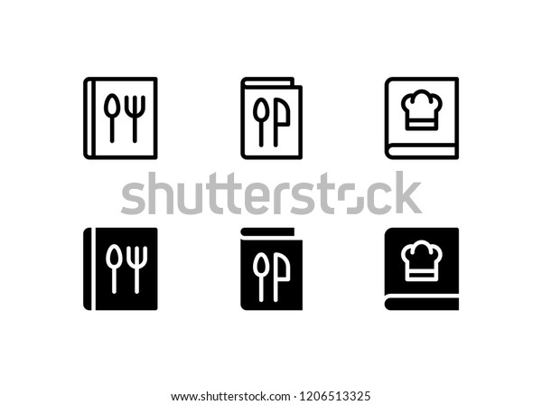 Recipe Icon Logo Vector Symbol Stock Vector (Royalty Free) 1206513325