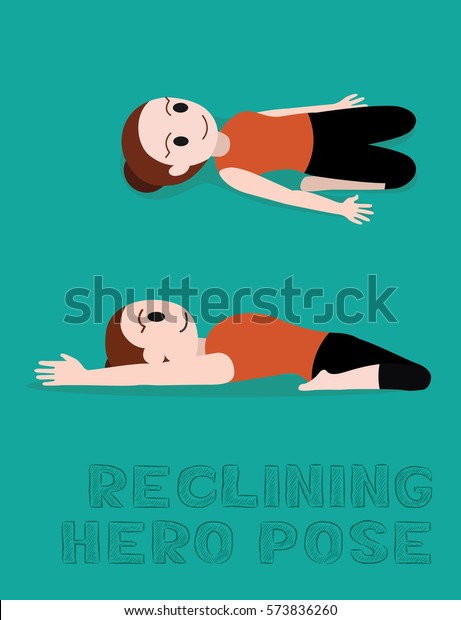 Reclining Hero Pose Cartoon Vector Illustration Stock Vector (Royalty ...