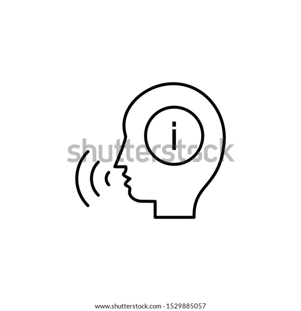 Recognition Head Info Icon Element Consumer Stock Vector (Royalty Free ...