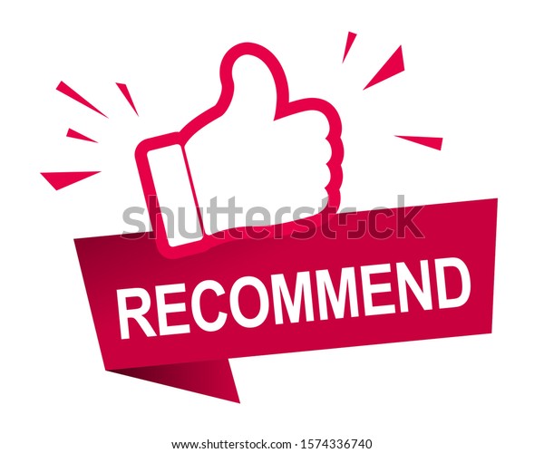 Recommend Icon Design Red Label Recommend Stock Vector (Royalty Free ...