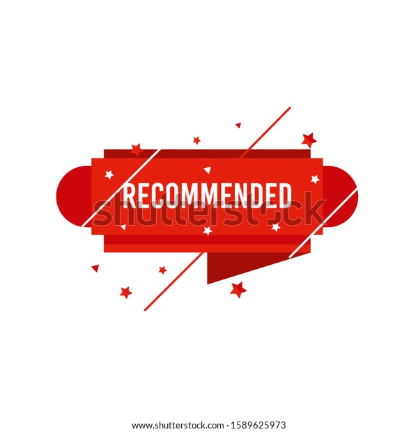 Recommended Icon Label Star Logo Vector Stock Vector (Royalty Free ...