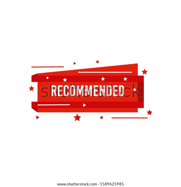 Recommended Icon Label Star Logo Vector Stock Vector (Royalty Free ...