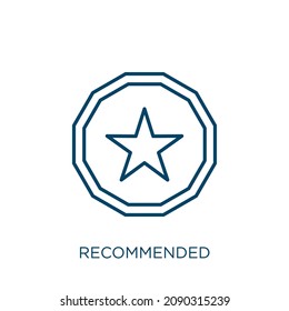 Recommended Icon Thin Linear Recommended Outline Stock Vector (Royalty ...