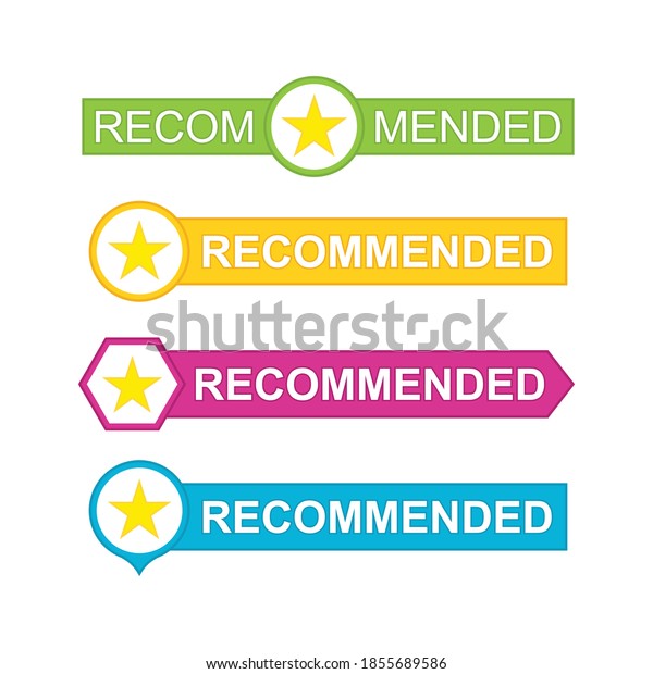 Recommended Star Sign Recommended Sign Isolated Stock Vector (Royalty ...