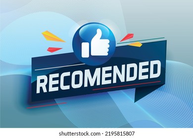 Recommended Word Concept Vector Illustration Lines Stock Vector ...