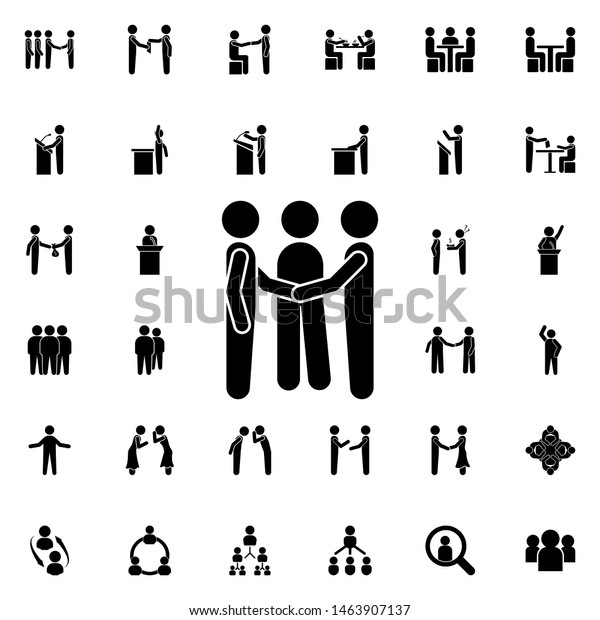 Reconcile Two People Icon Universal Set Stock Vector (Royalty Free ...