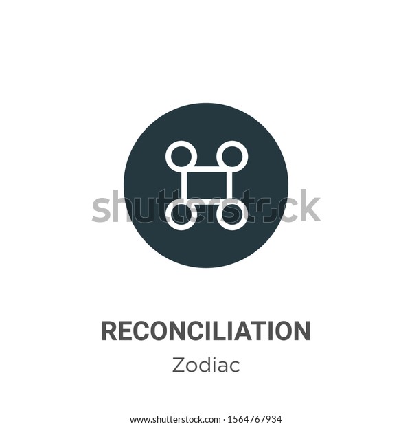 Reconciliation vector icon on white background. Flat vector ...