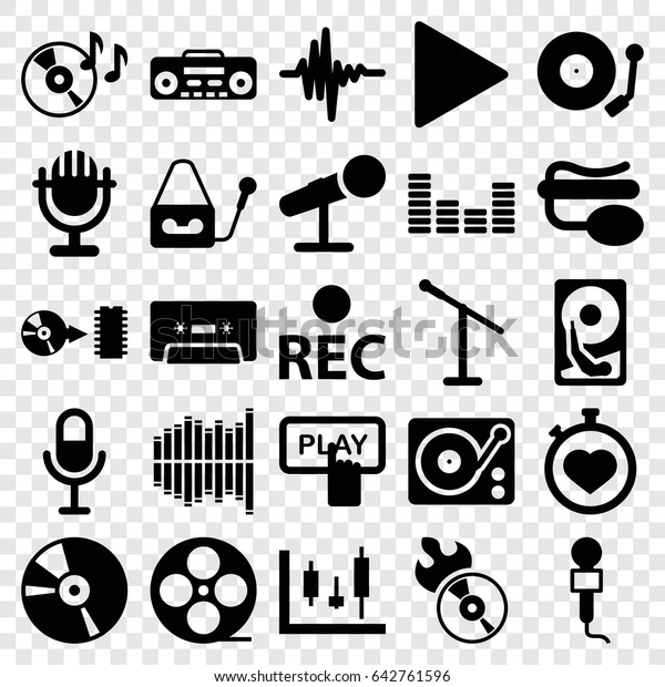 Record Icons Set Set 25 Record Stock Vector (Royalty Free) 642761596 ...