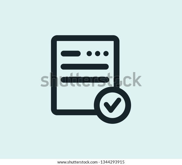 Record Keeping Icon Line Isolated On Stock Vector (Royalty Free) 1344293915