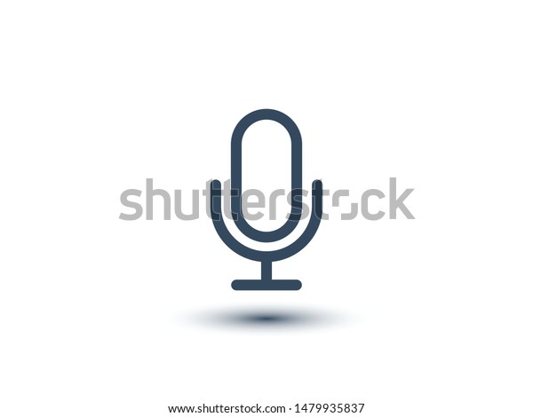 Record Microphone Icon Vector Illustration Eps10 Stock Vector (Royalty ...