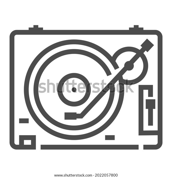 Record Player Icon Square Line Vector Stock Vector (Royalty Free ...