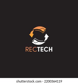 Record Recycle Logo Design Template Tech Stock Vector (Royalty Free ...