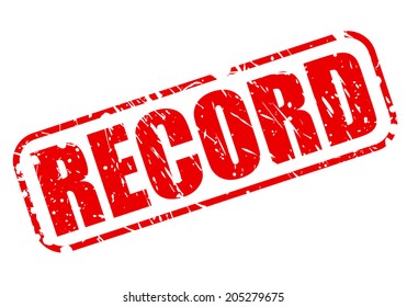 Record Red Stamp Text On White Stock Vector (Royalty Free) 205279675 ...