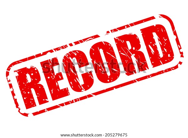 Record Red Stamp Text On White Stock Vector (Royalty Free) 205279675 ...