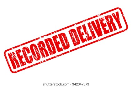 Recorded Delivery Red Stamp Text On Stock Vector (Royalty Free ...
