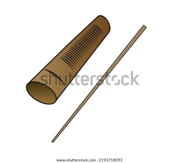 Recoreco Drawing This Scraper African Origin: เวกเตอร์สต็อก (ปลอดค่า ...