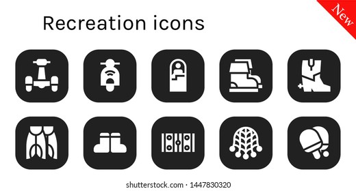Recreation Icon Set 10 Filled Recreation Stock Vector (Royalty Free ...
