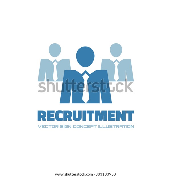 Recruitment Agency Vector Logo Template Businessman Stock Vector ...