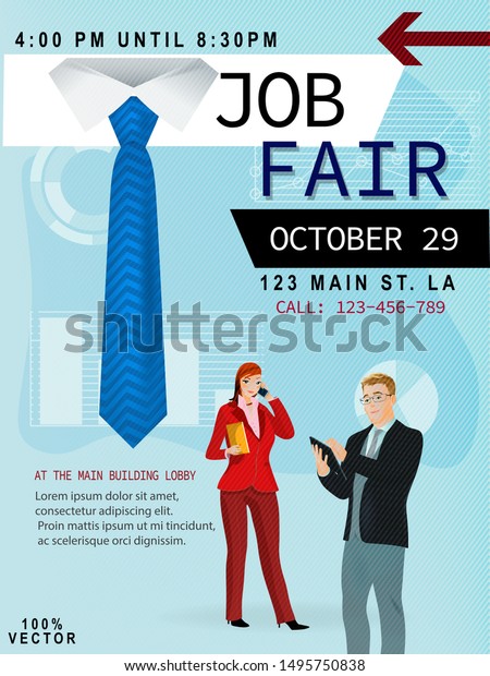 Recruitment Design Poster Banner Template 2019 Stock Vector (Royalty ...