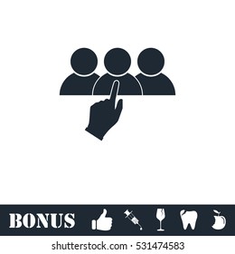 Recruitment Icon Flat Vector Illustration Symbol Stock Vector (Royalty ...