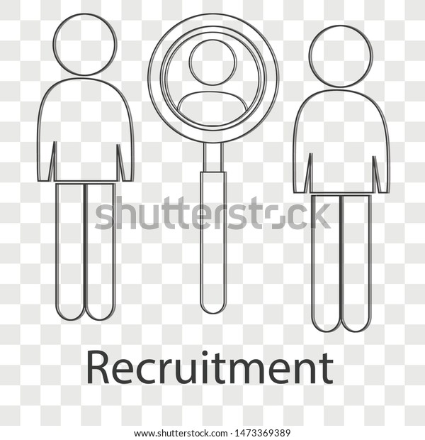 Recruitment Icon On Transparency Background Vector Stock Vector ...