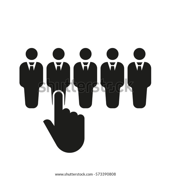 Recruitment Icon Staff Selection Symbol Flat Stock Vector (Royalty Free ...