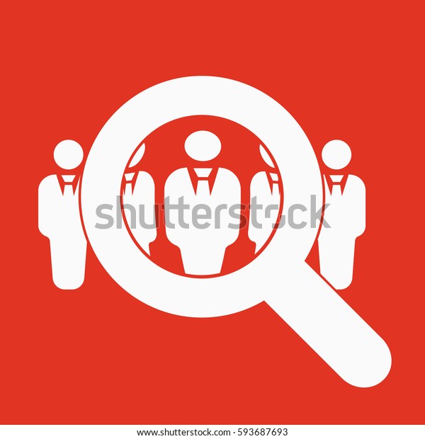 Recruitment Icon Staff Selection Symbol Flat Stock Vector (Royalty Free ...