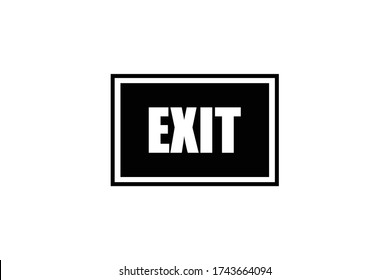 Rectangle Exit Sign Black Colour Eps Stock Vector (Royalty Free ...