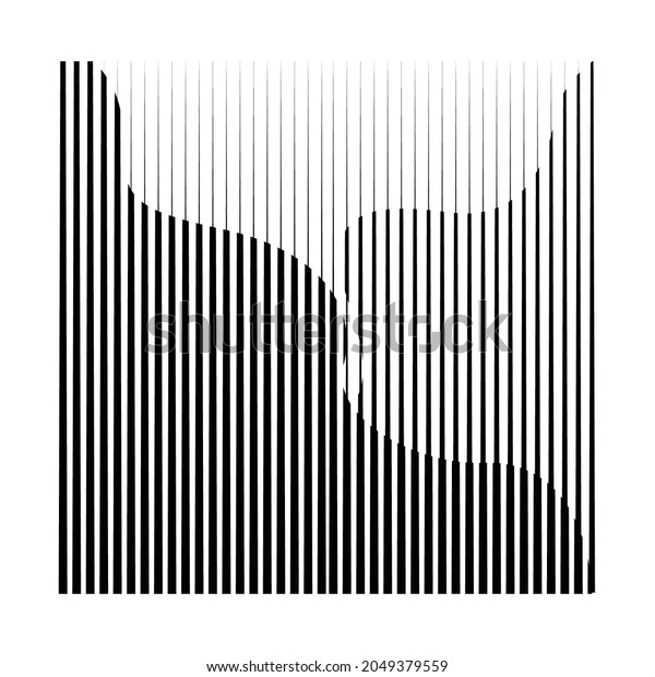 Logotipo Rectangle con líneas.Icono cuadrado inusual: vector de stock ...